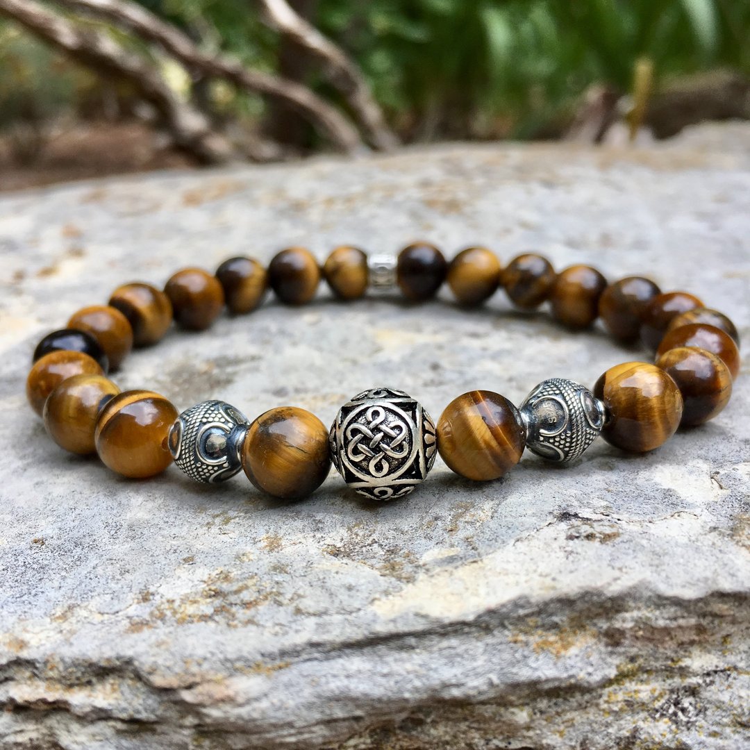 Bracelet LUXE Perle Homme en Oeil de Tigre – ANKORA